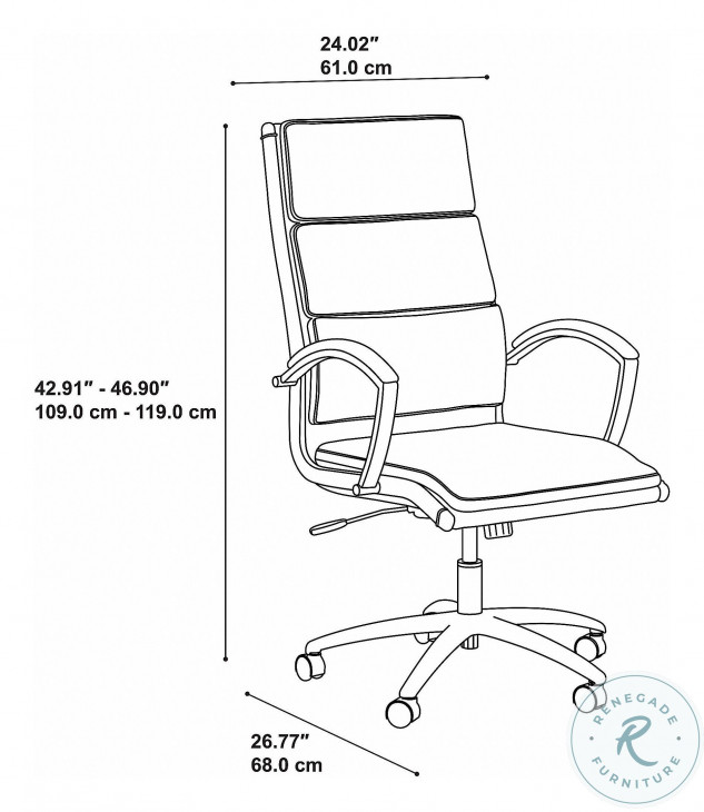Modelo Dark Gray High Back Swivel Executive Office Chair from Bush ...