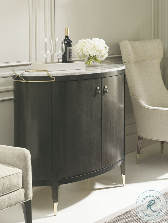 Caracole Classic Charcoal Stone Top Oval Bar from Caracole | Coleman ...