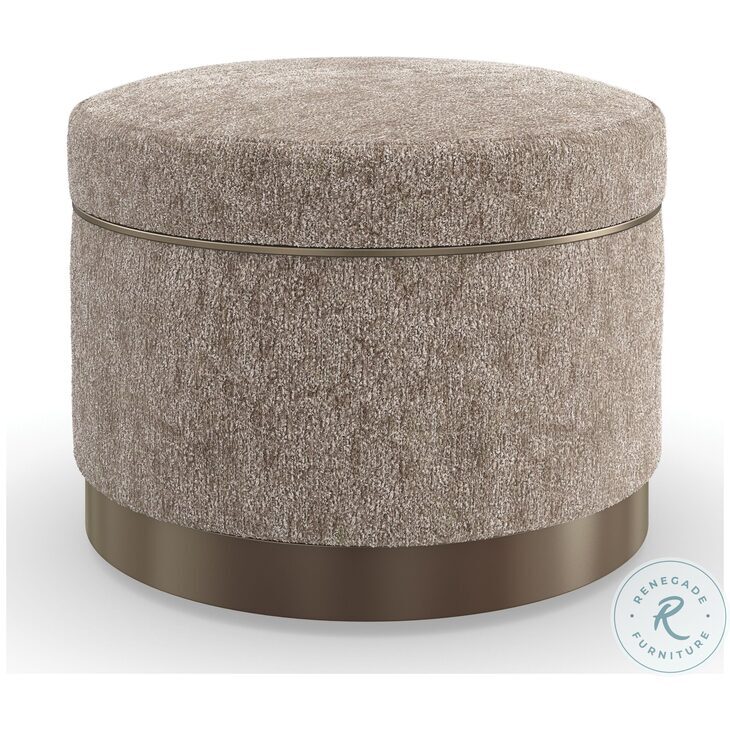 Ritz Brushed Gold Ottoman From Caracole | Coleman Furniture