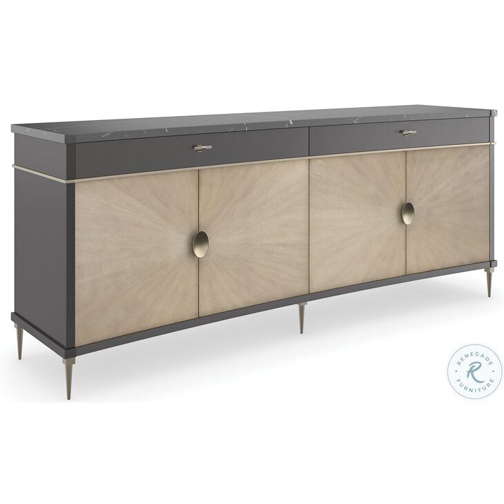Gables Noir Almost Black And Gray 2 Drawer Buffet From Caracole ...
