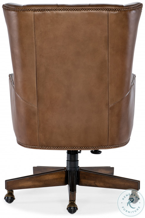 Finley Dark Wood Swivel Executive Chair From Hooker | Coleman Furniture