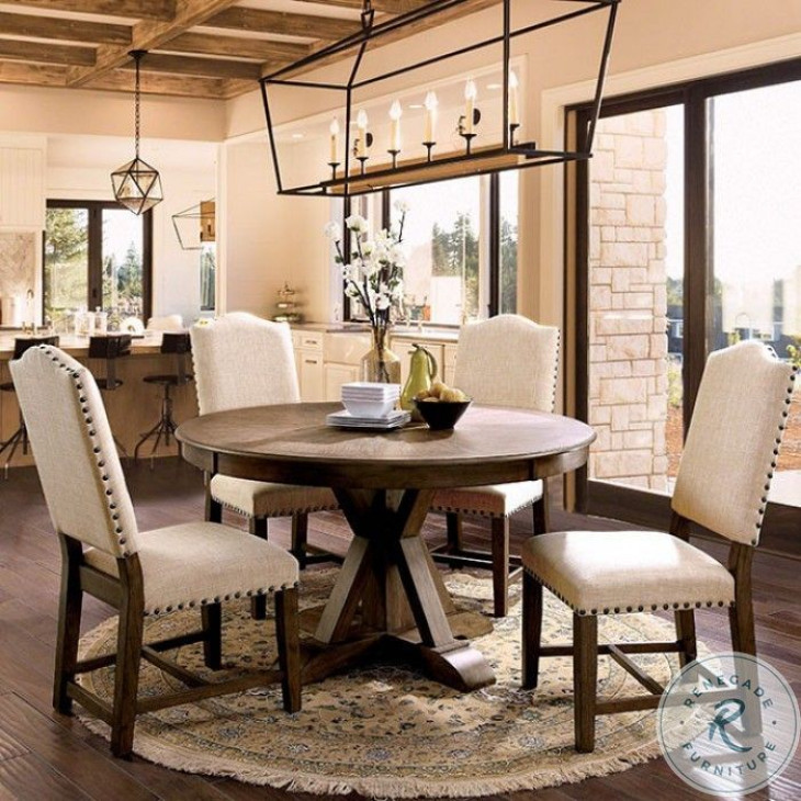 Julia Light Oak Round Dining Table | HomeGalleryStores.com | CM3014RT