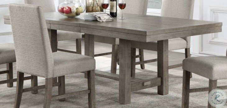 San Antonio Gray Extendable Dining Table From Furniture of America ...