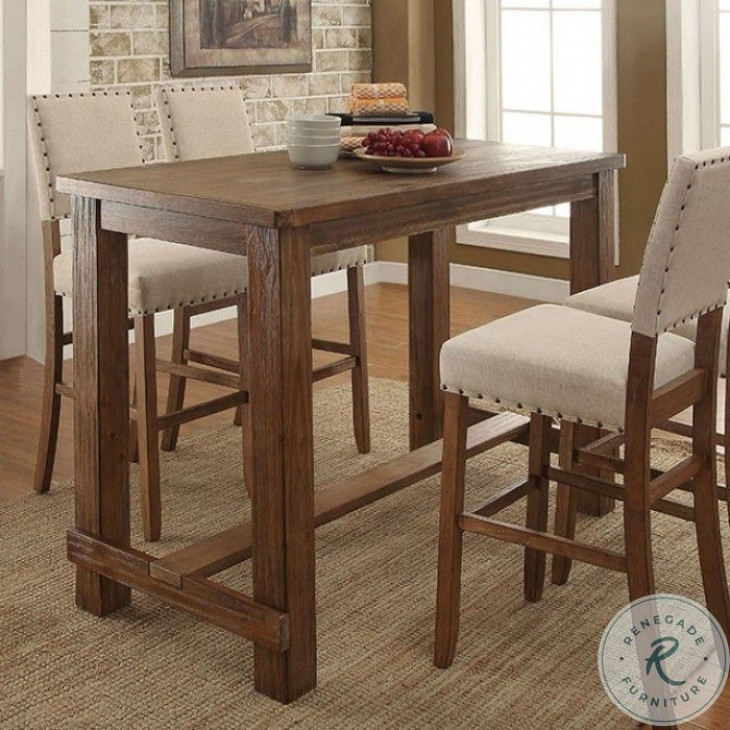 Sania Natural Tone Bar Table from Furniture of America | Coleman Furniture