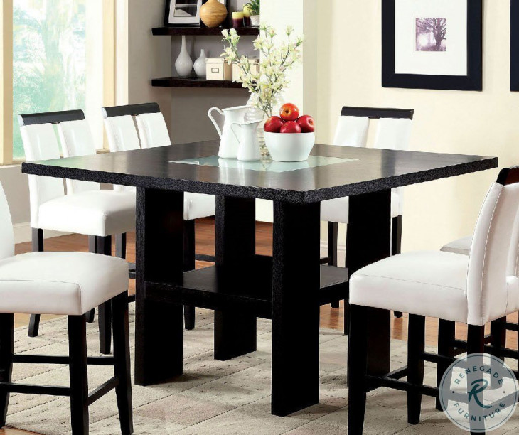 Luminar II Fog Glass Counter Height Pedestal Table from Furniture of ...