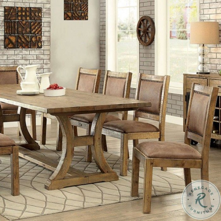 Gianna Rustic Pine Extendable Rectangular Dining Table from Furniture ...