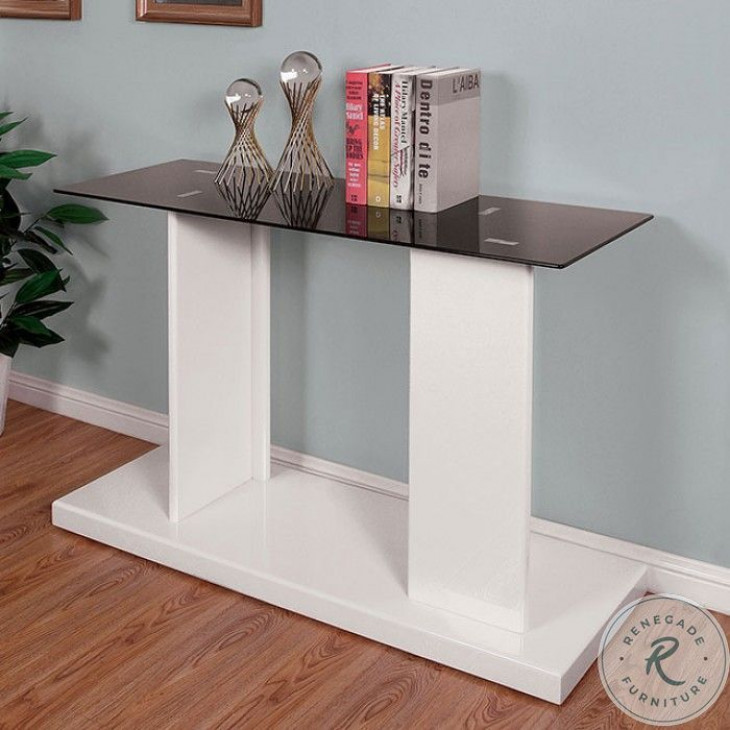 Mannedorf Black And White Sofa Table From Furniture of America | Home ...