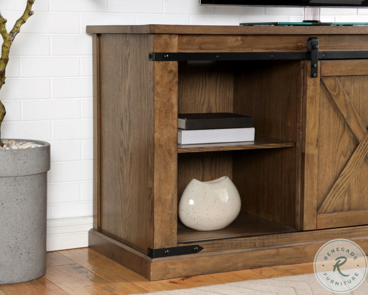 Borrego Dark Oak TV Stand From Furniture of America | Coleman Furniture