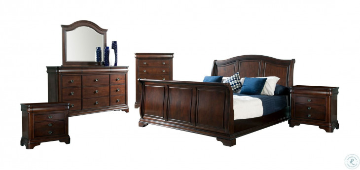Conley Cherry Sleigh Bedroom Set from Elements Furniture | Coleman Furniture
