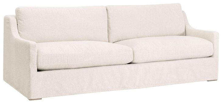 Colin Cream Performance Fabric 94" Outdoor Slipcover Sofa From ...