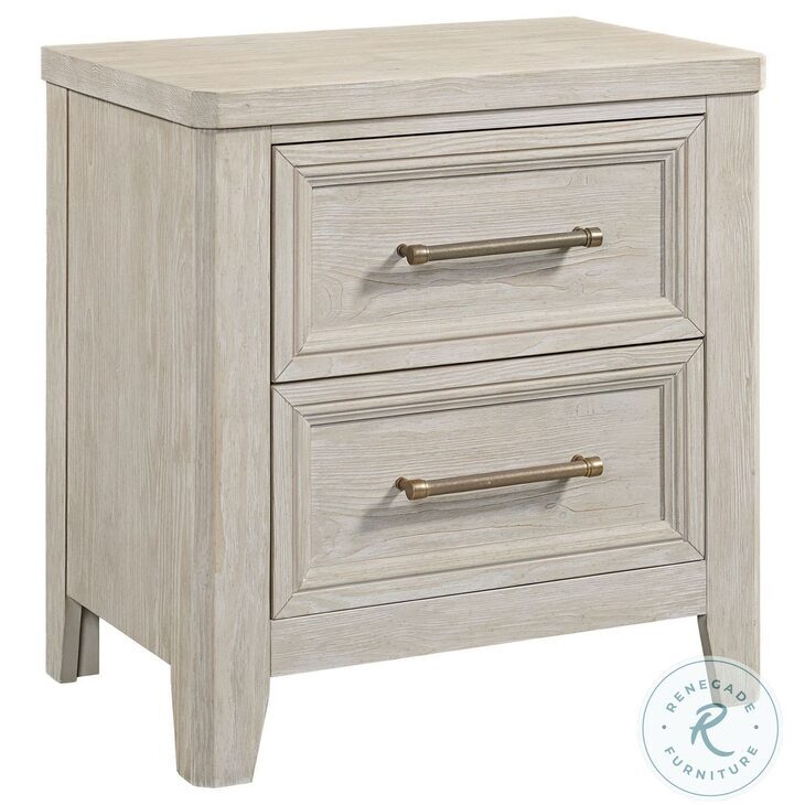 Carlson Washed Linen 2 Drawer Nightstand From Intercon | Coleman Furniture