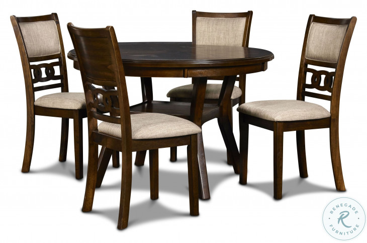 Gia Cherry Piece Round Dining Room Set from New Classic | Coleman Furniture