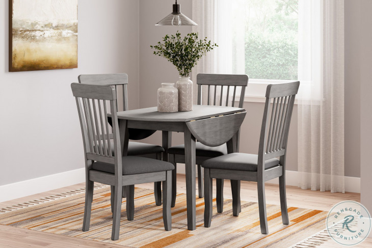 Shullden Gray Drop Leaf Dining Room Set from Ashley Furniture | Coleman ...