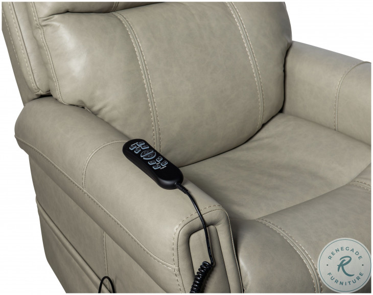 Carroll Grey Power Lift Recliner with Power Headrest and Lumbar From ...