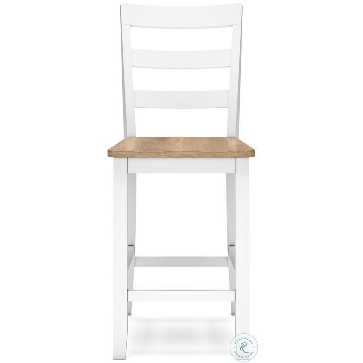 Gesthaven Natural And White Rectangular Counter Height Dining Room Set ...