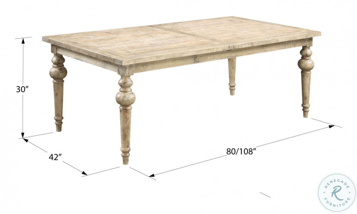 Haynes Limestone Gray 80" Extendable Dining Table from Wallace & Bay ...