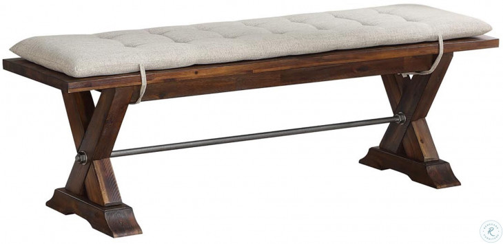 Fresno Rustic Medium Dining Bench from Avalon Furniture | Coleman Furniture
