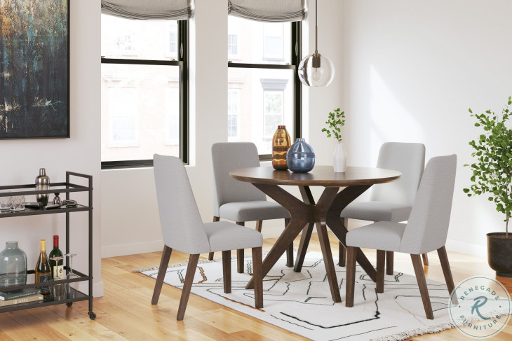Lyncott Medium Brown Round Dining Table From Ashley Furniture | Coleman ...