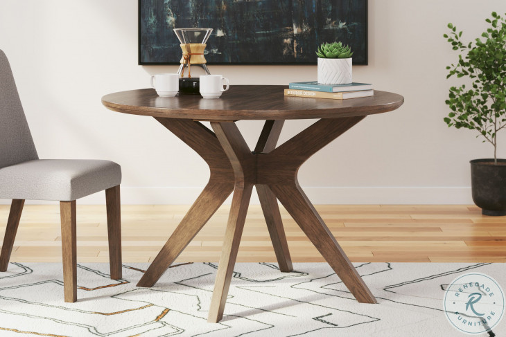 Lyncott Medium Brown Round Dining Table From Ashley Furniture | Coleman ...