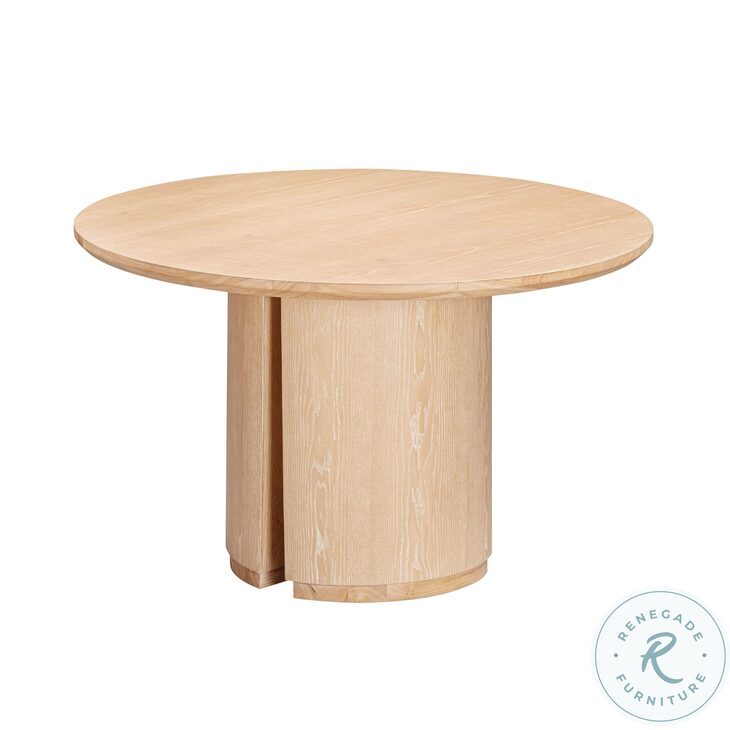 Marlow Natural Wood Round Dining Table From Renegade | HomegalleryStores