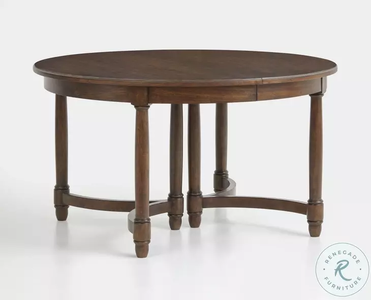 7020 Rich Brown Extendable Round Dining Table From Magnussen Home ...