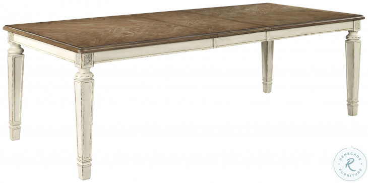 Realyn Chipped White Extendable Rectangular Dining Table from Ashley ...