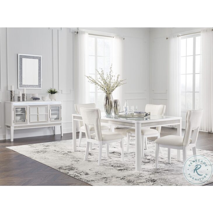 Chalanna White Extendable Rectangular Dining Table From Ashley ...