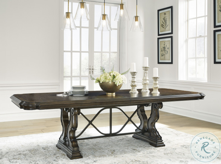 Maylee Dark Brown Extendable Dining Table From Ashley Furniture ...