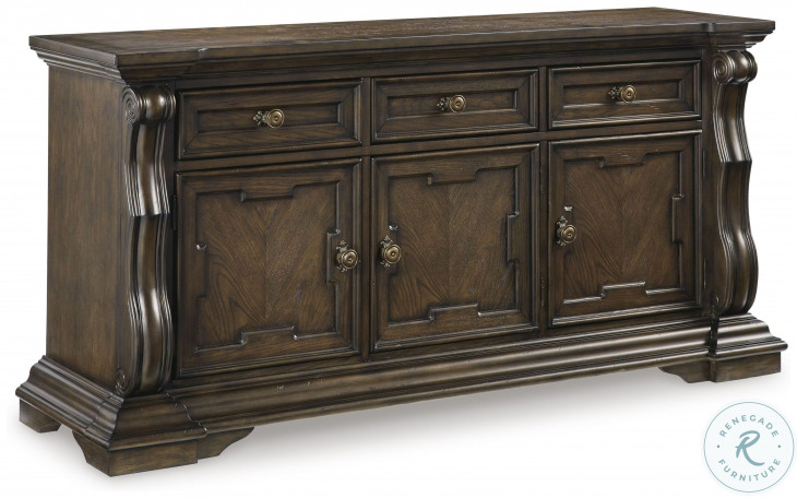 Maylee Dark Brown Buffet From Ashley Furniture | Coleman Furniture