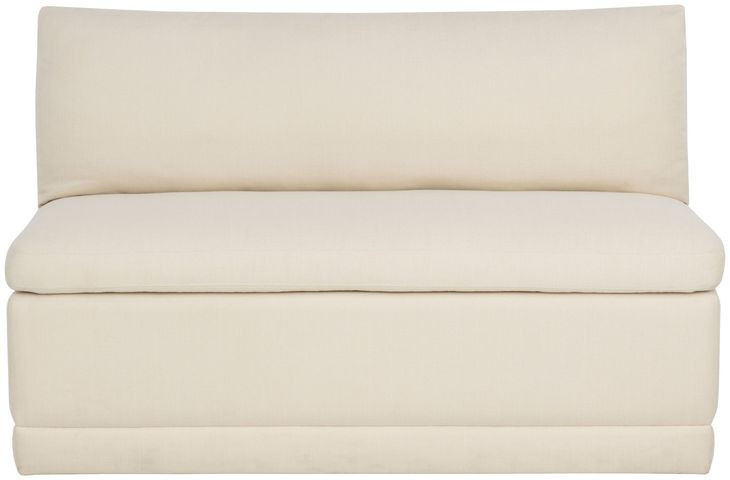 Rafaila Zenith Alabaster Performance Fabric 59" Banquette from Artisan ...