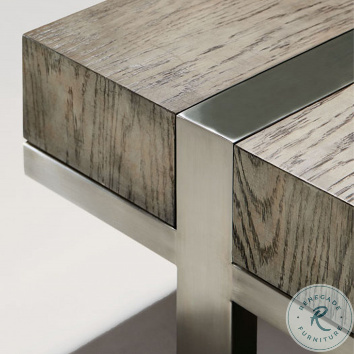 Interiors Casegoods Rustic Gray and Tarnished Nickel Leigh Cocktail ...