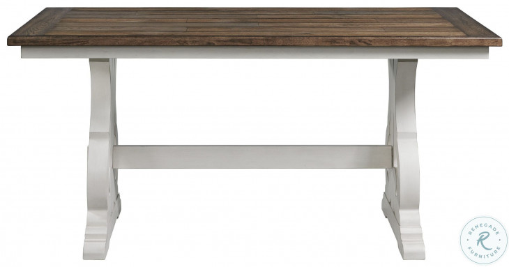 Drake Rustic White and French Oak Extendable Counter Height Dining ...