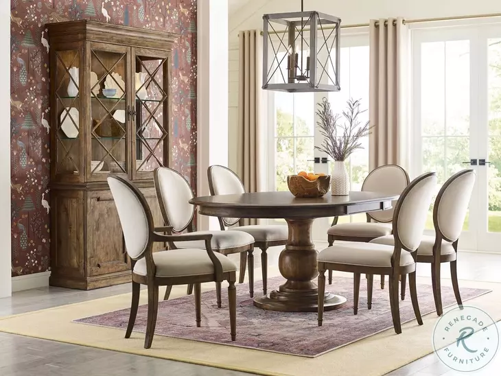 Whitson Brentwood Dark Round Pedestal Dining Table from Kincaid ...