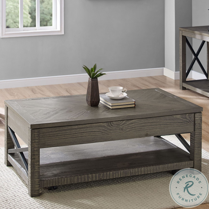 Dexter Driftwood Lift Top Occasional Table Set | HomeGalleryStores.com ...