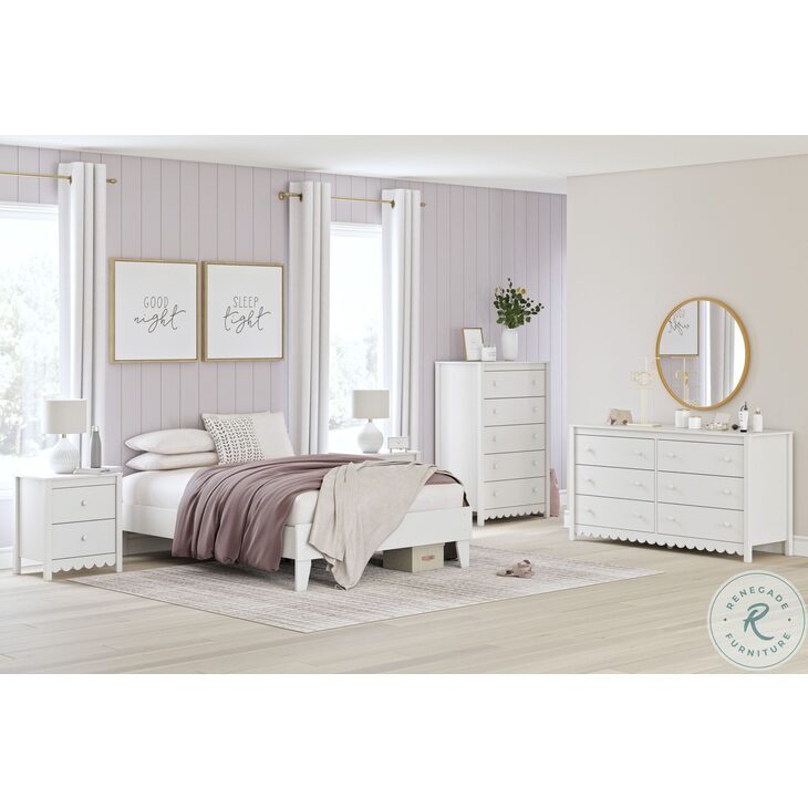 Hallityn White 5 Drawer Chest From Ashley Furniture | Coleman Furniture