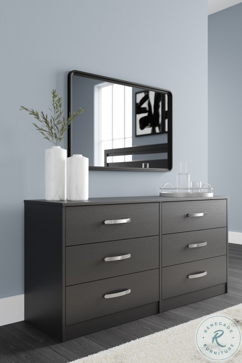 Finch Black Six Drawer Dresser From Ashley Furniture | Coleman Furniture