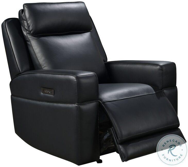 Valmour Black Leather Power Reclining Living Room Set from Bellavita ...