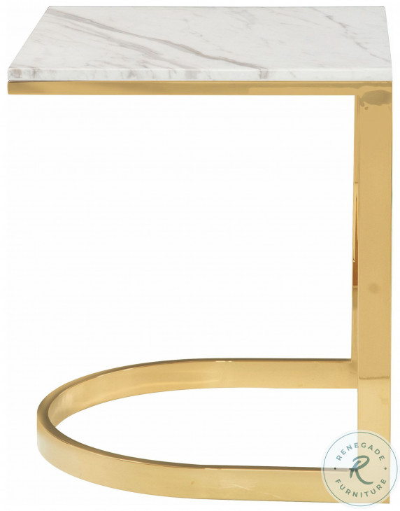 Blanchard Polished Brass End Table from Bernhardt Furniture | Coleman Furniture