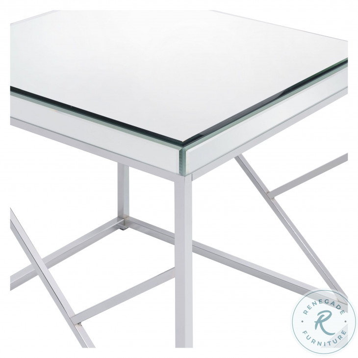 Evelyn Mirror And Shiny Chrome Occasional Table Set from Steve Silver ...