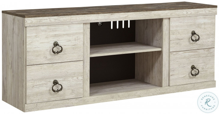 Willowton Whitewash 60" Large TV Stand From Ashley Furniture | Home ...