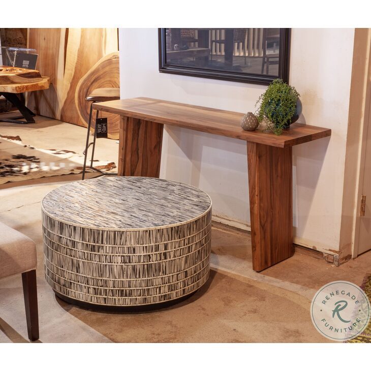 Allegro Natural Teak Wood Console Table From World Interiors | Coleman ...