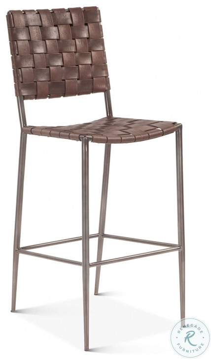 Lund Buffalo Leather Bar Stool From World Interiors | Coleman Furniture