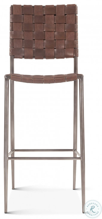 Lund Buffalo Leather Bar Stool From World Interiors | Coleman Furniture