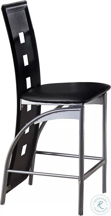 Sona black and silver counter height dining table store