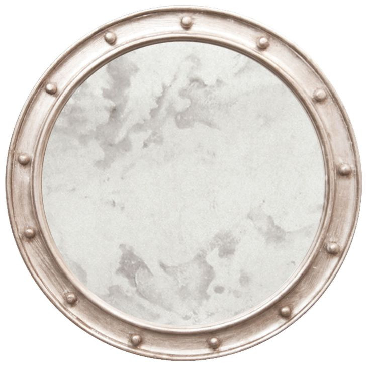 Federal Silver Leaf Round Wall Mirror from Worlds Away | Coleman Furniture
