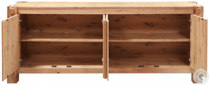 Alpine Distressed Oak 80" Buffet From World Interiors | Coleman Furniture