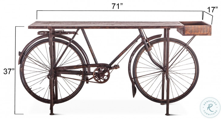 Paxton Reclaimed Teak Bicycle Console Table From World Interiors ...