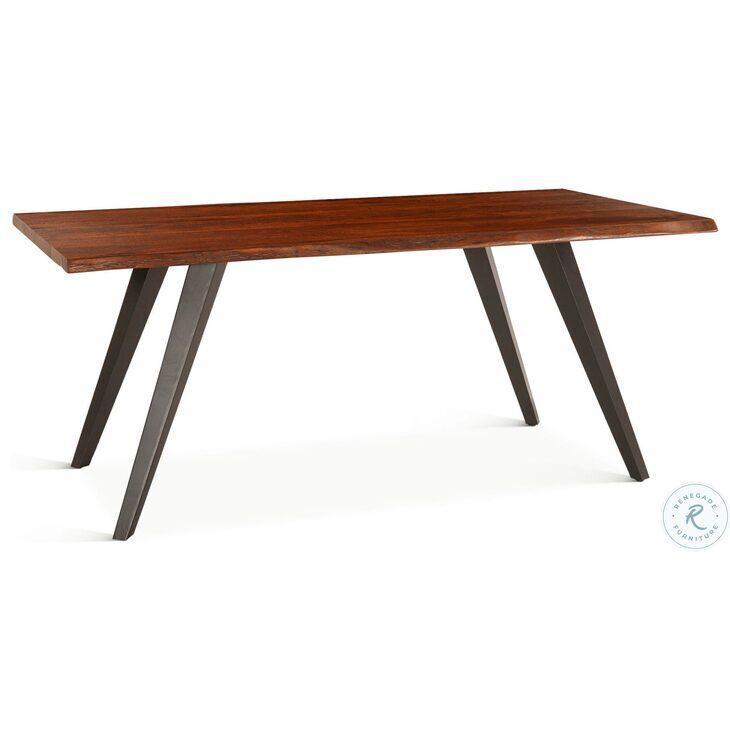 Knoxville Walnut Acacia Wood Live Edge 68" Dining Table From World ...