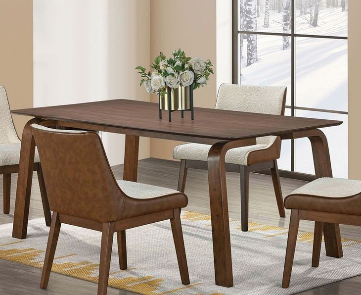 Viken Walnut 71" Rectangular Dining Table From Furniture of America | Coleman Furniture