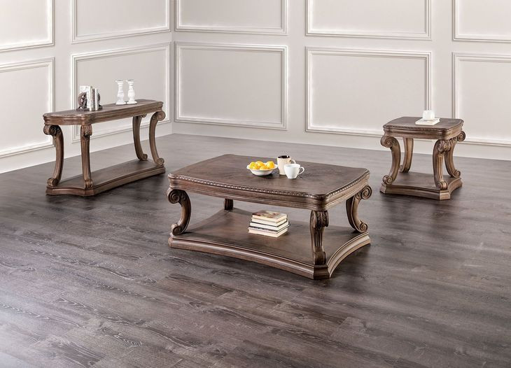 Seven Oaks Weathered Oak Rectangular Sofa Table From Furniture of ...